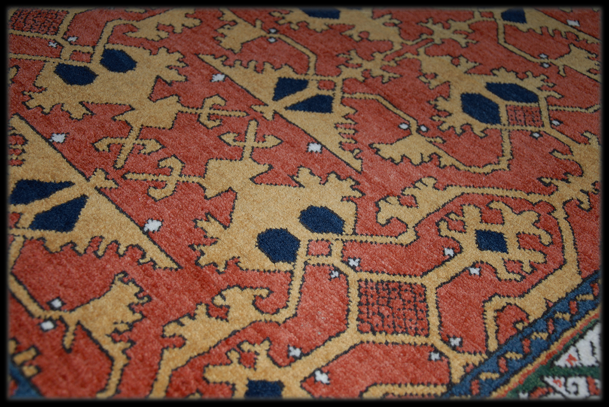 "Lotto" Ushak rug, inspired by early Ushak rug depicted in Lorenzo ...